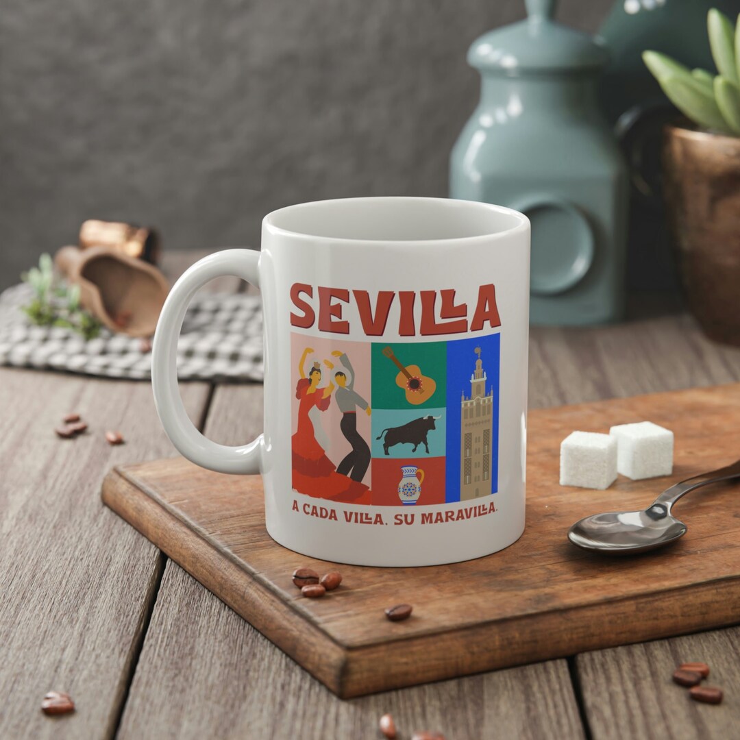 Sevilla Mug 11oz 330ml Spanish Gifts & Trip to Spain Mugs - Etsy
