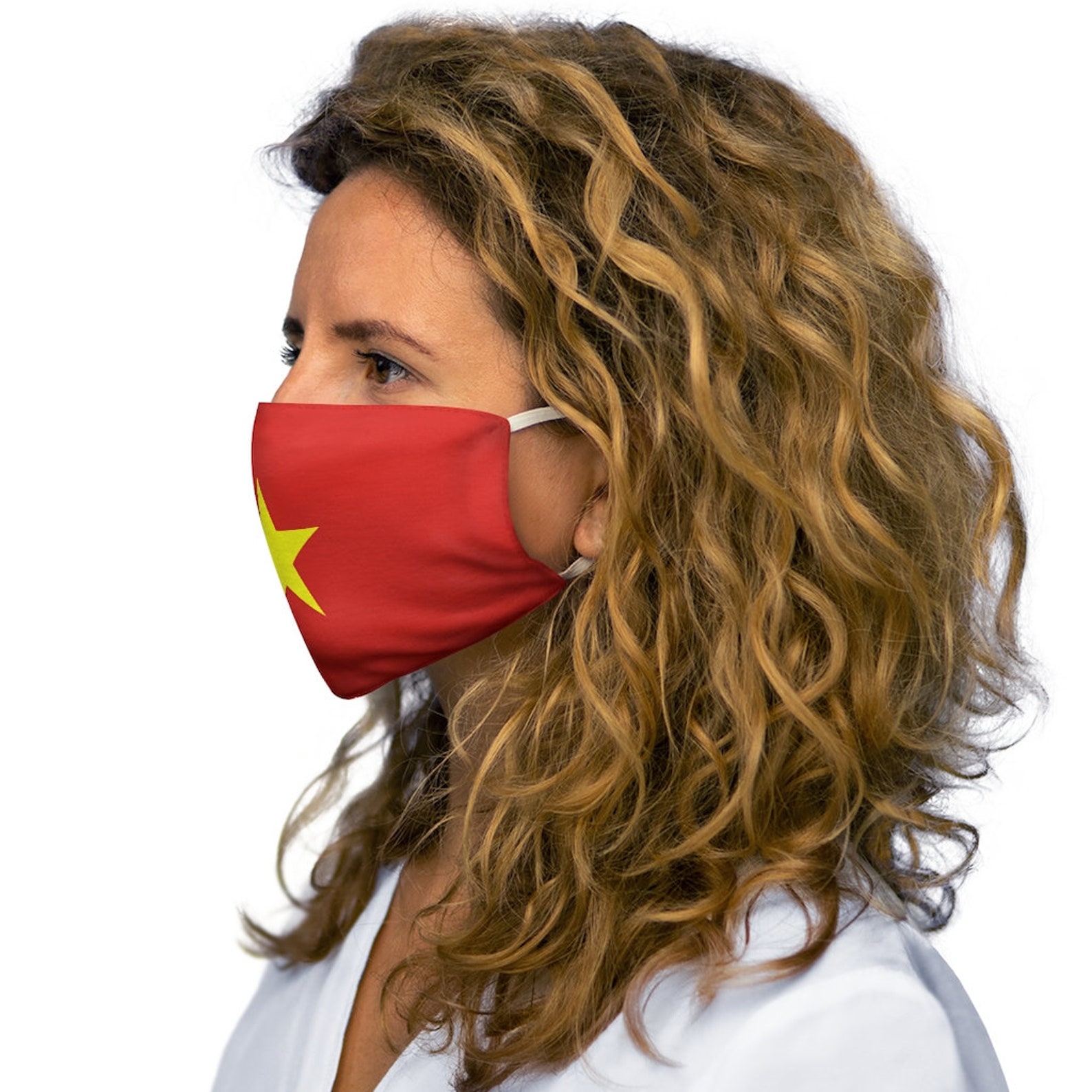 Unisex Vietnamese Flag Face Mask | Breathable & Flexible Flag of ...