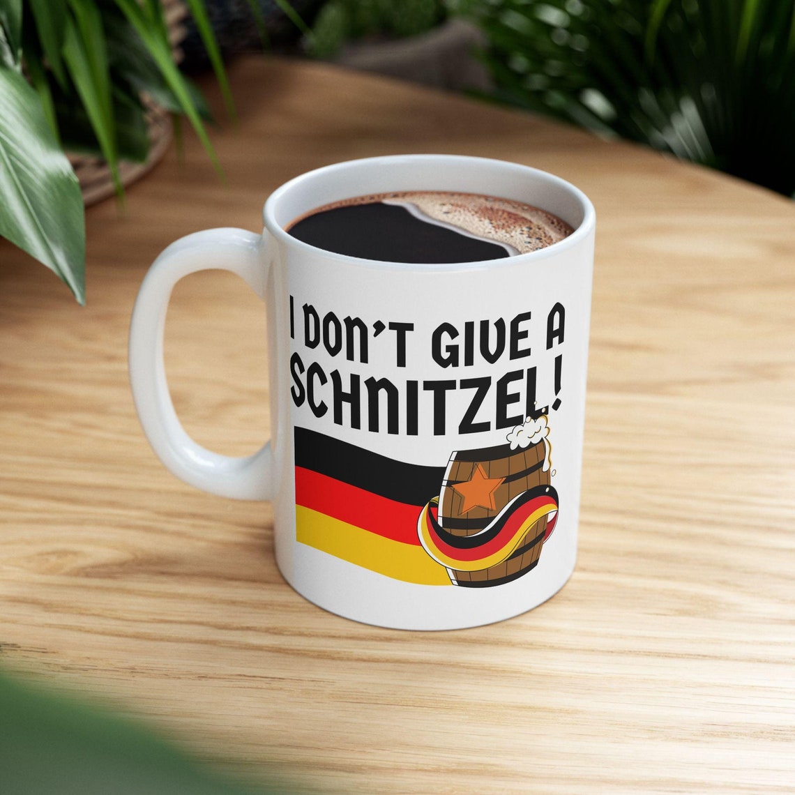 I Don't Give A Schnitzel! Funny German Bier Oktoberfest Mug 11oz ...