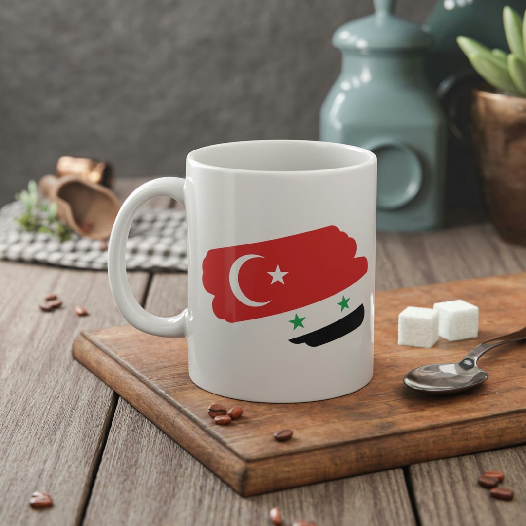 Turkey & Syria Flag Mug 11oz 330ml Turkish and Syrian Gifts - Etsy