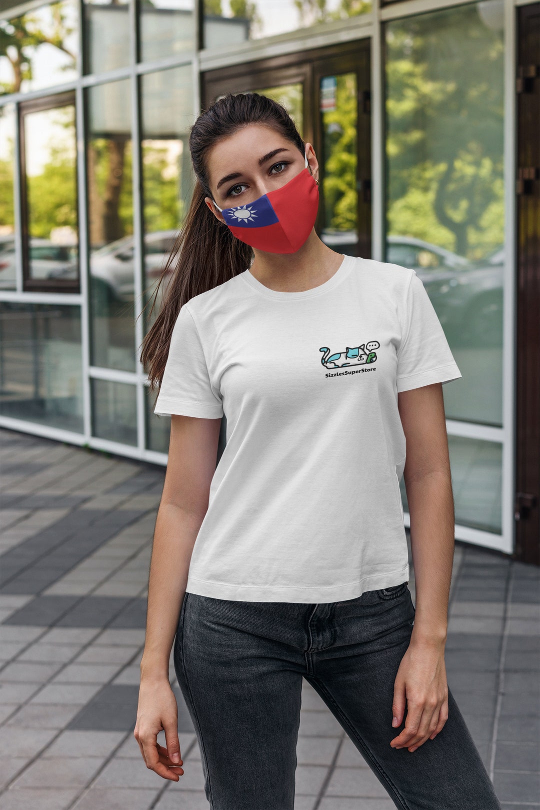 Unisex Taiwanese Flag Face Mask | Breathable & Flexible Flag of Taiwan ...