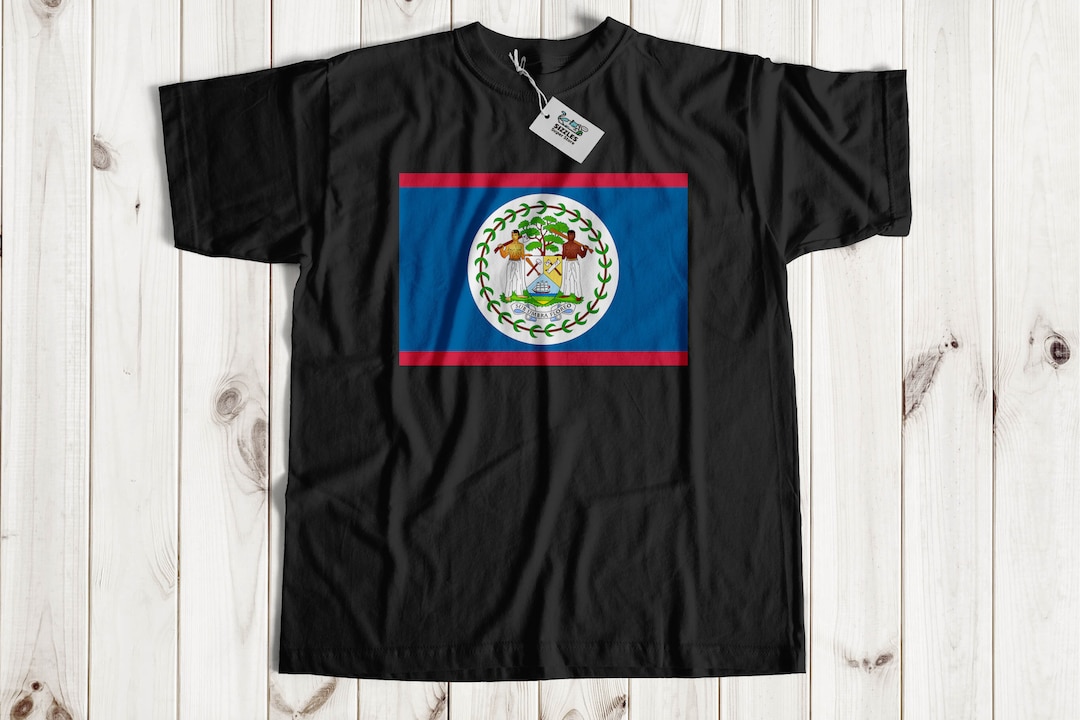Unisex Belize Flag T-shirt | Flag of Belize T Shirt | Belize Flag Tee | Belizean Flag T Shirts ...