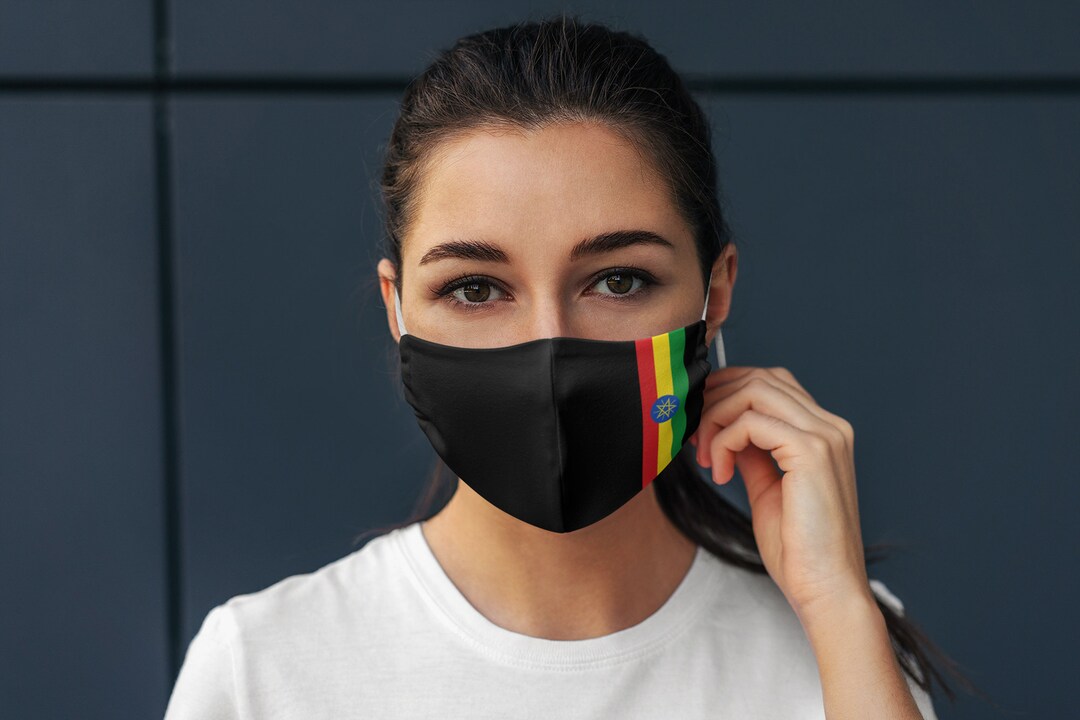 Unisex Flag of Ethiopia Breathable & Flexible Elasticated Face Covers ...