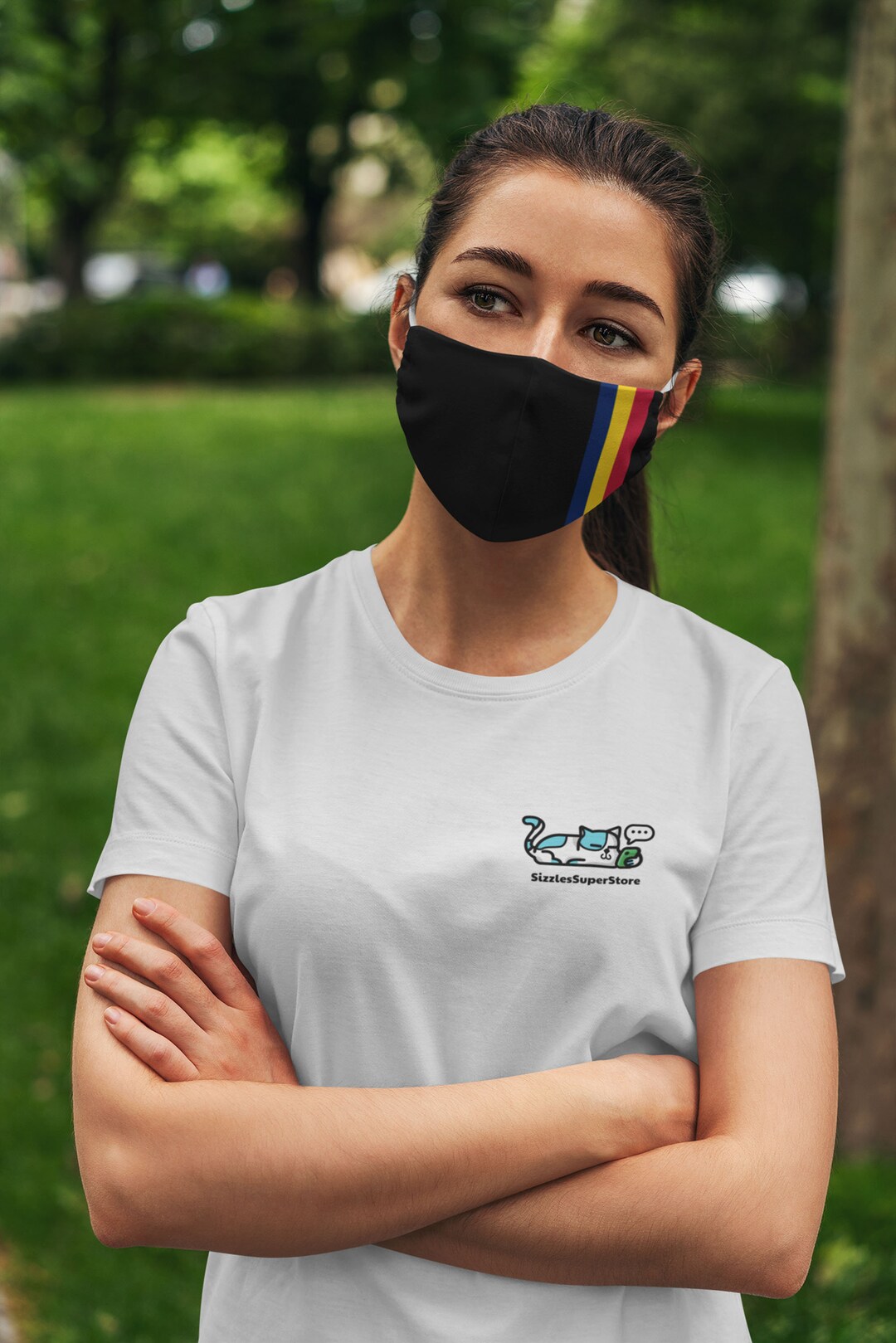 Unisex Flag of Chad Breathable & Flexible Elasticated Face Covers ...