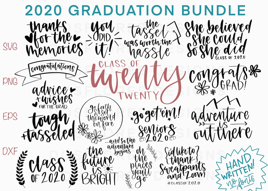 Graduation SVG Bundle Seniors 2020 Svg Class of 2020 Svg - Etsy