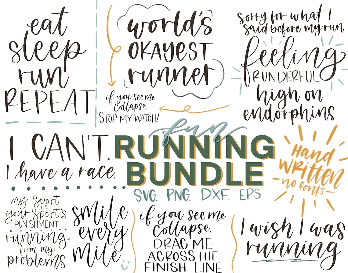 Running SVG Bundle - Runners Svg - Runner Svg - Run Race 5K Marathon ...