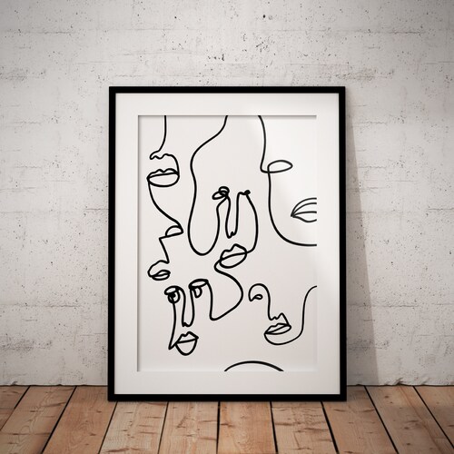 Abstract Faces Minimalist Art Minimalism Abstract Art - Etsy