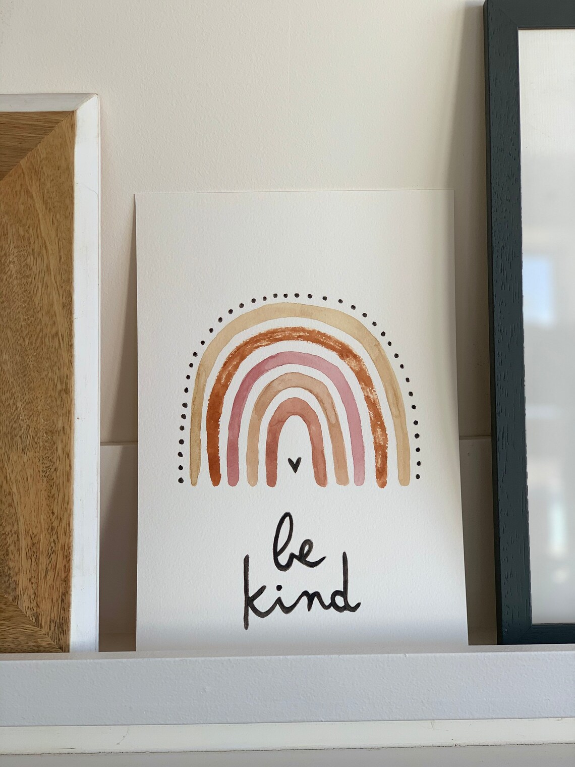 Hand Painted Bohemian Rainbow be Kind - Etsy