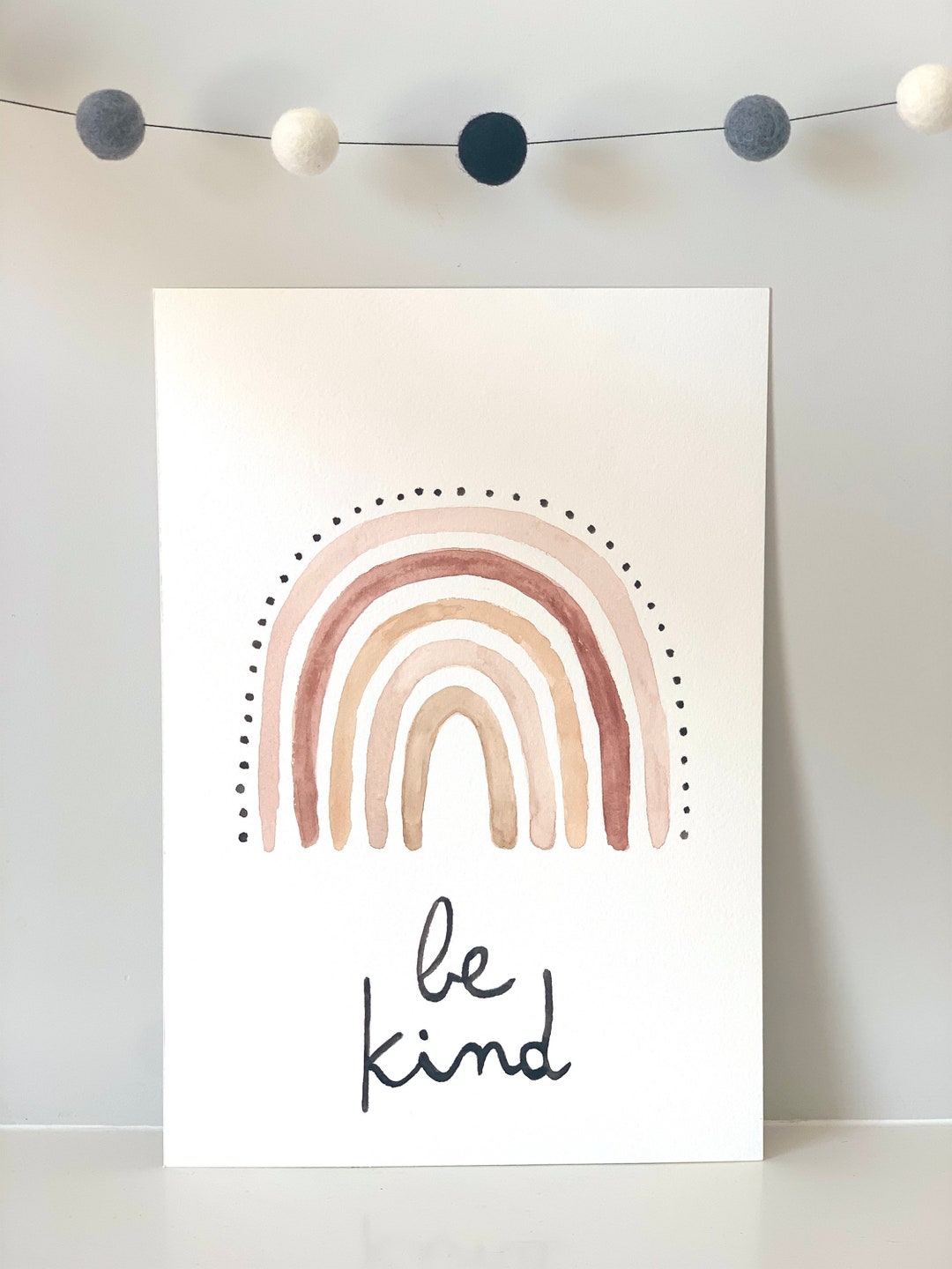 Hand Painted Bohemian Rainbow be Kind - Etsy