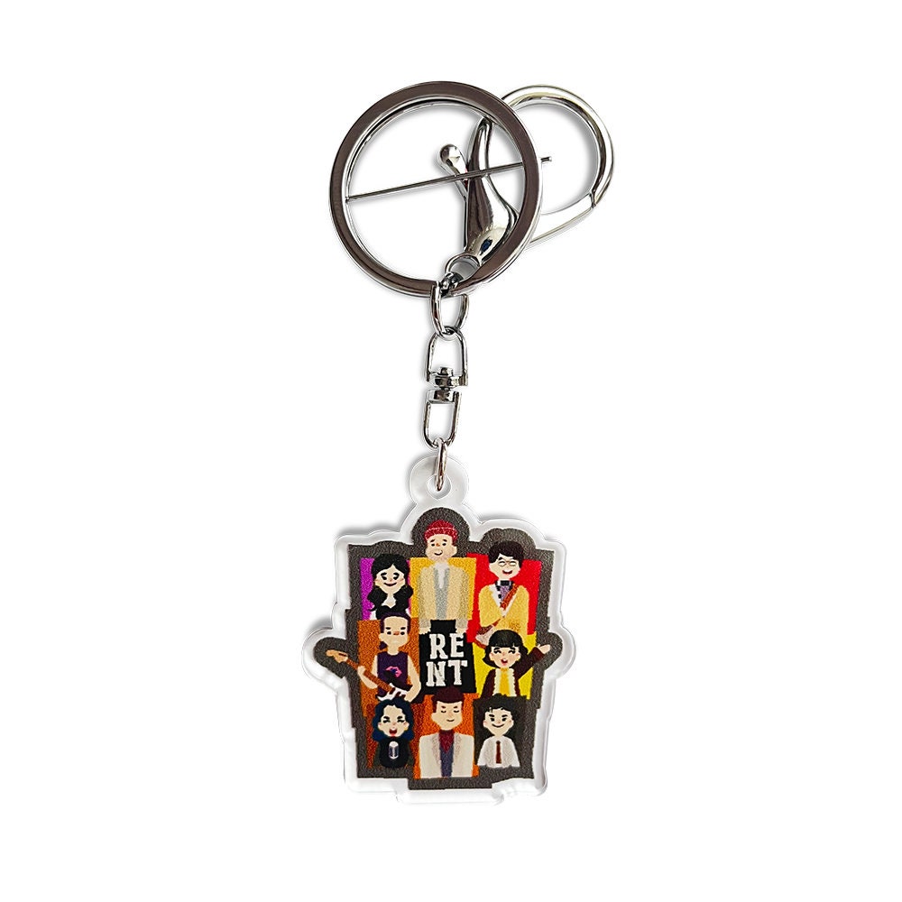 Broadway Musical Theatre RENT Inspired Keyring Keychains Broadway Gift ...