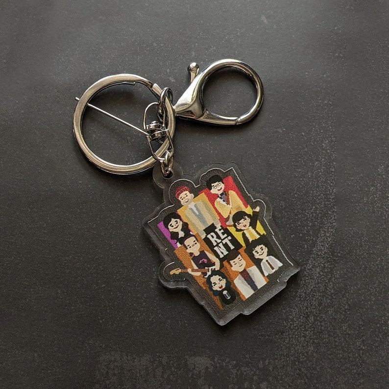 Broadway Musical Theatre RENT Inspired Keyring Keychains Broadway Gift ...