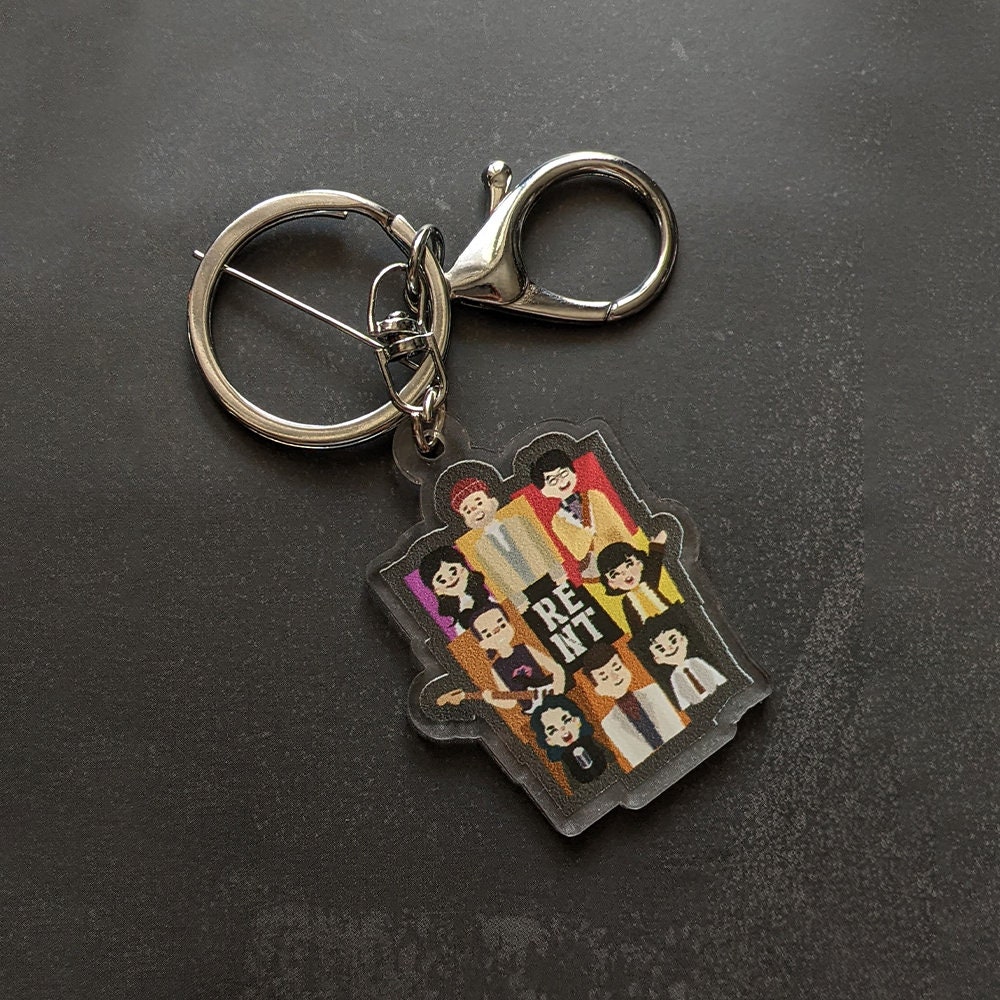 Broadway Musical Theatre RENT Inspired Keyring Keychains Broadway Gift ...