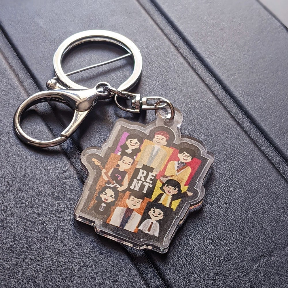Broadway Musical Theatre RENT Inspired Keyring Keychains Broadway Gift ...