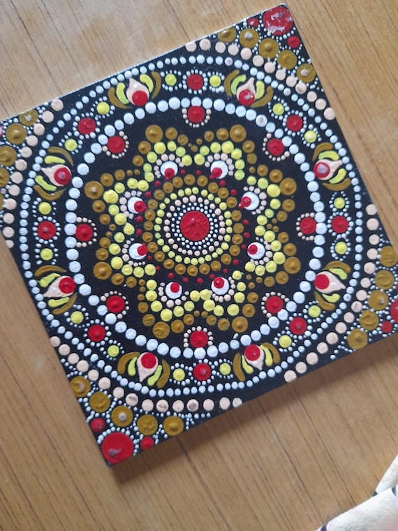 Dotted Mandala Art on MDF Board - Etsy