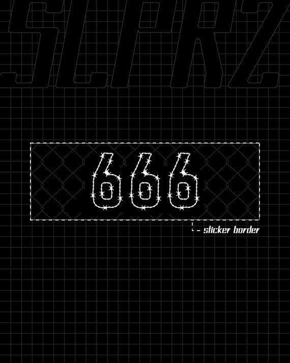 666 Slap Sticker Vinyl Waterproof / JDM Stickers / Slammed / | Etsy