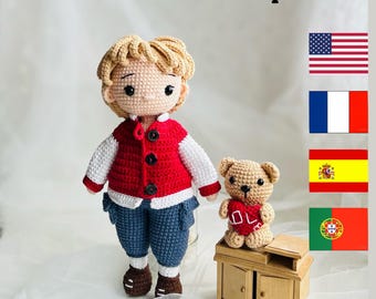 Tonny Doll Häkelanleitung: Amigurumi Valentine Doll (PDF Tutorial ...
