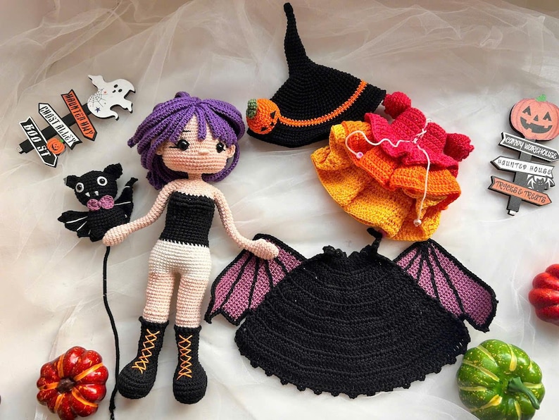 Crochet MORGANA Halloween Doll Pattern (PDF) - Etsy