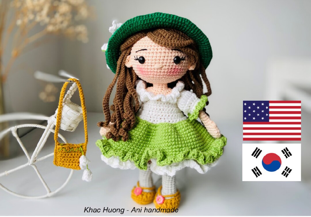 PDF English Tutorial,english,korean Pattern, Crochet Dollpattern, LILY ...