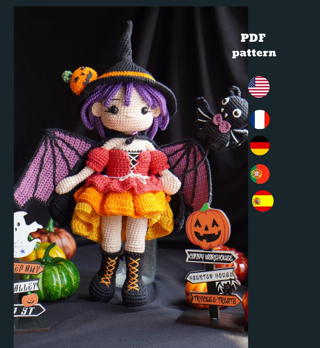 Crochet MORGANA Halloween Doll Pattern (PDF) - Etsy