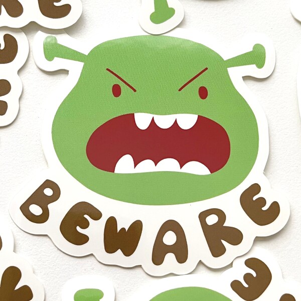 Shrek Beware Ogre - Etsy
