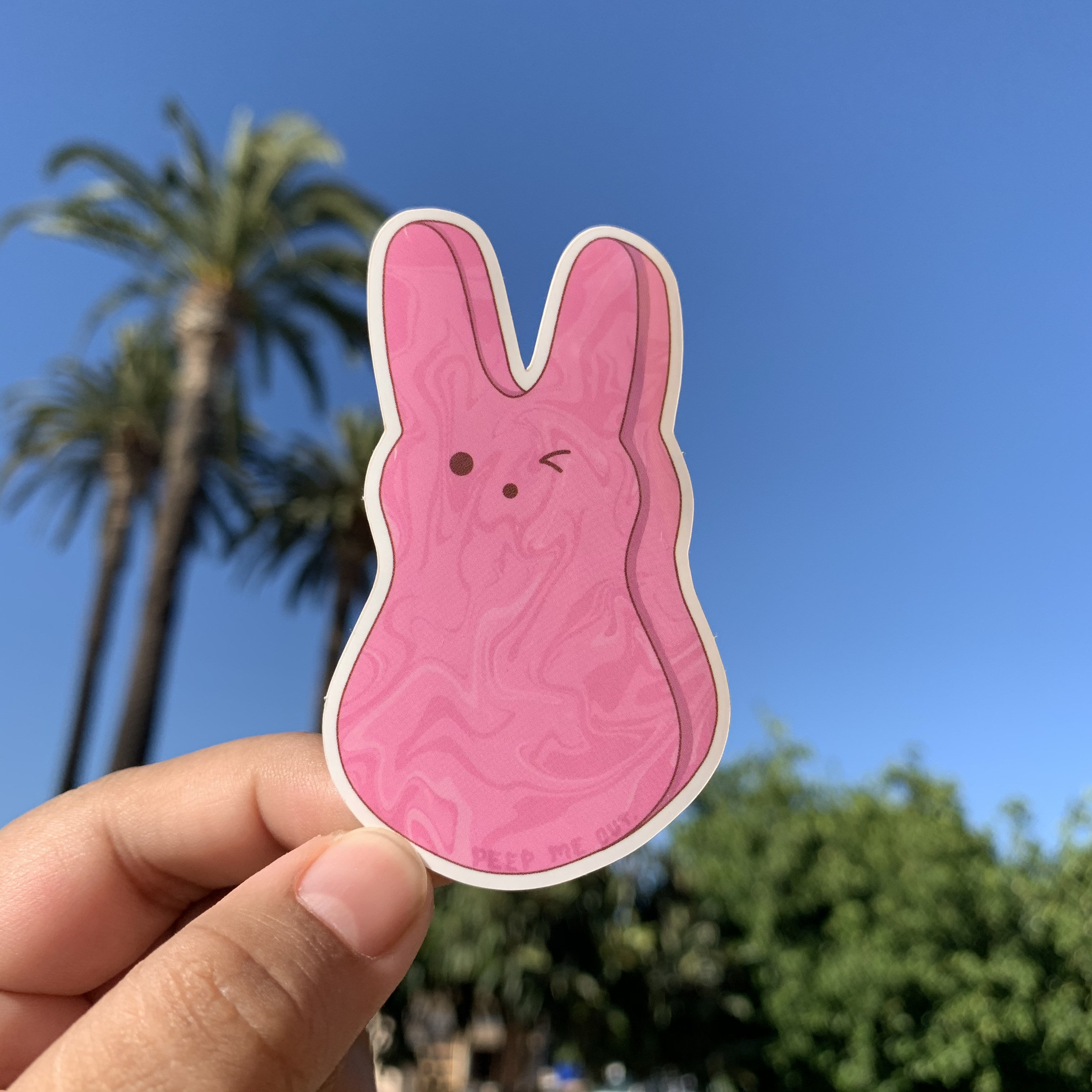Bunny Peep Sticker, Vinyl Laptop Sticker, Hydro Flask Sticker ...