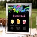 80s Bar Menu Sign, Signature Drinks Sign, Chalkboard Design Menu Bar ...