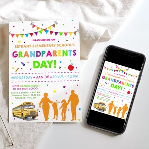 Grandparents Day Flyer, School Event Poster, Grandparents Day Lunch ...
