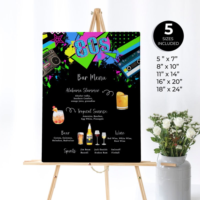 Cocktail Menu - Etsy