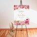 Pink and Gold Floral Welcome Sign Birthday Welcome Poster - Etsy