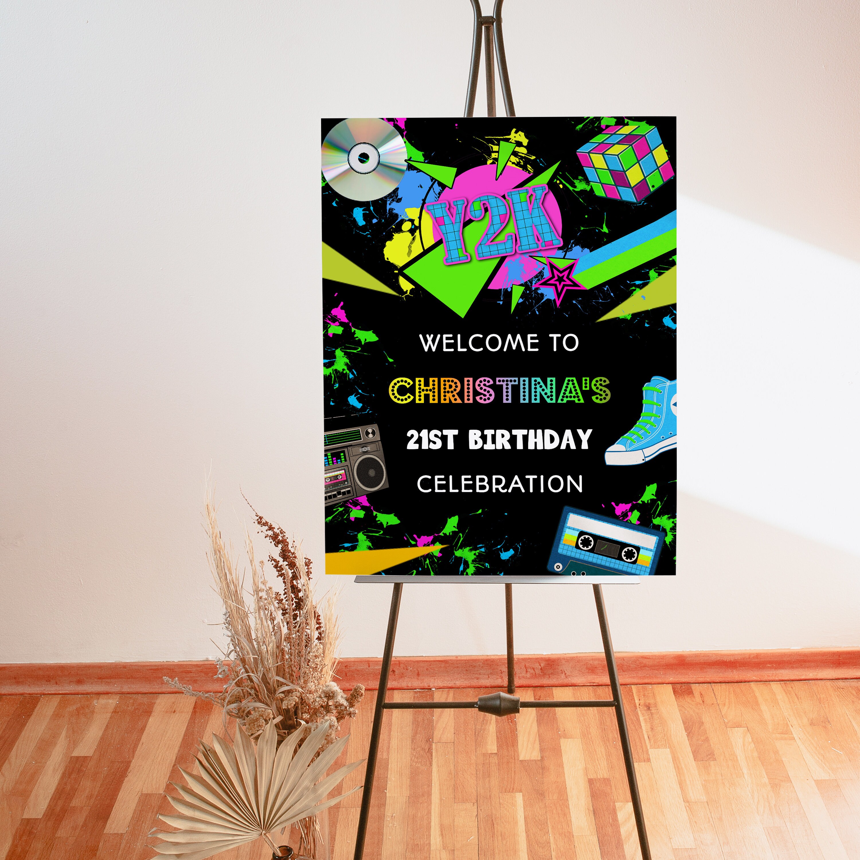 Y2K Welcome Sign, Early 2000s Theme Poster, Y2K Custom Sign, Back to ...