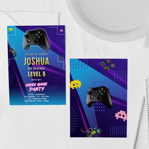 Video Games Invitation Gamer Invitation Birthday Invitation - Etsy
