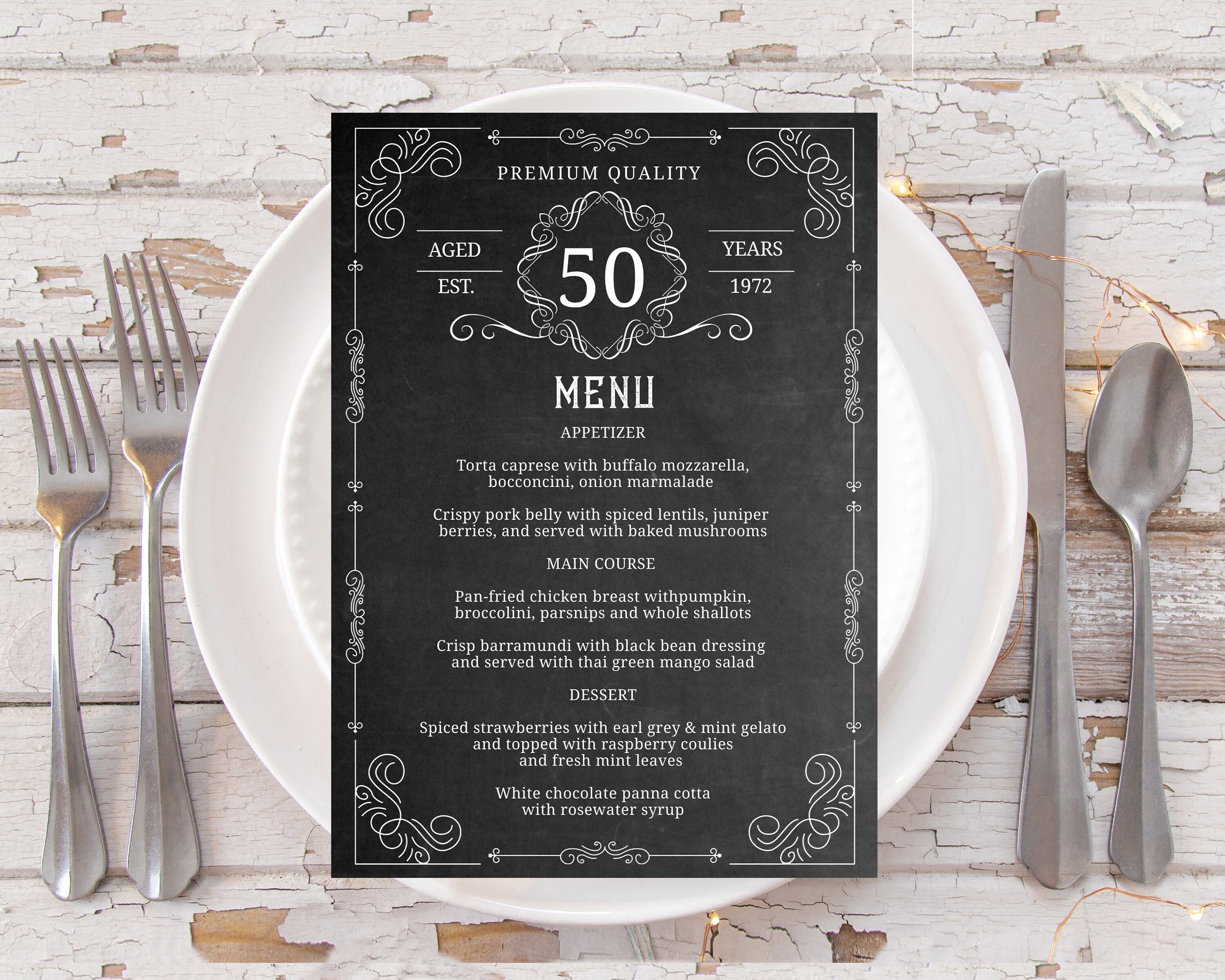 Editable Birthday Menu, Aged to Perfection, the Man the Myth the Legend ...