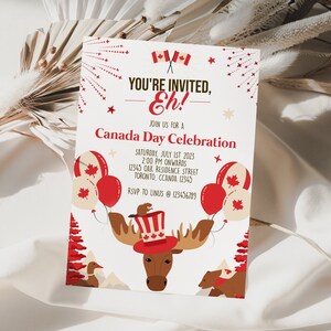 Editable Canada Day Celebration Invitation, Canada Day Party Invite ...