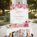 Pink and Gold Floral Welcome Sign Birthday Welcome Poster - Etsy