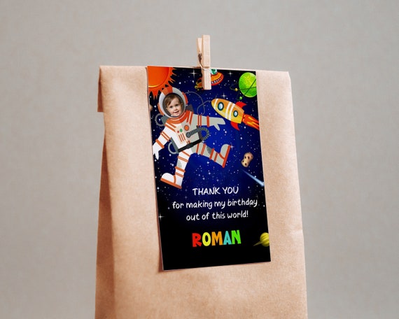 Outer Space Gift Tag Planets Rocket Ship Astronaut Favor Tag | Etsy