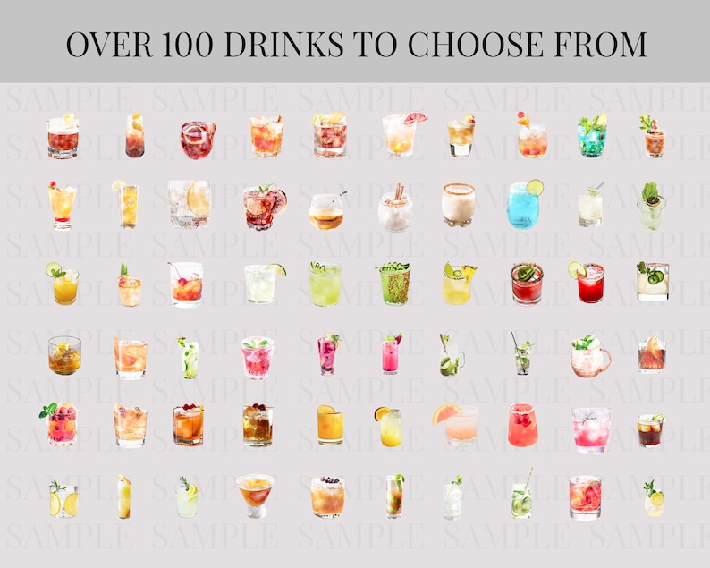 80s Bar Menu Sign Signature Drinks Sign Chalkboard Design - Etsy