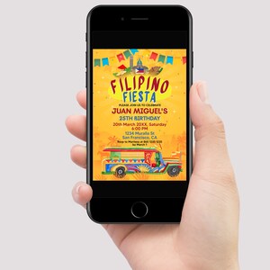 Filipino Birthday Invitation, Filipino Fiesta, Filipino Buffet Invite ...