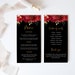 Red and Gold Floral Birthday Program, Birthday Program Template, Menu ...