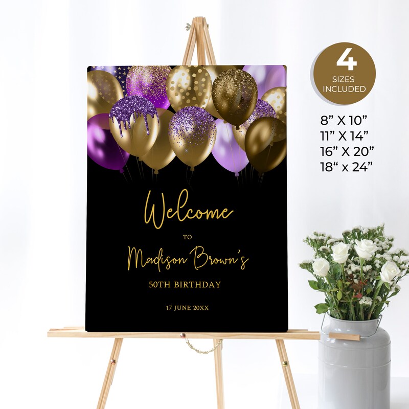 Birthday Welcome Sign - Etsy
