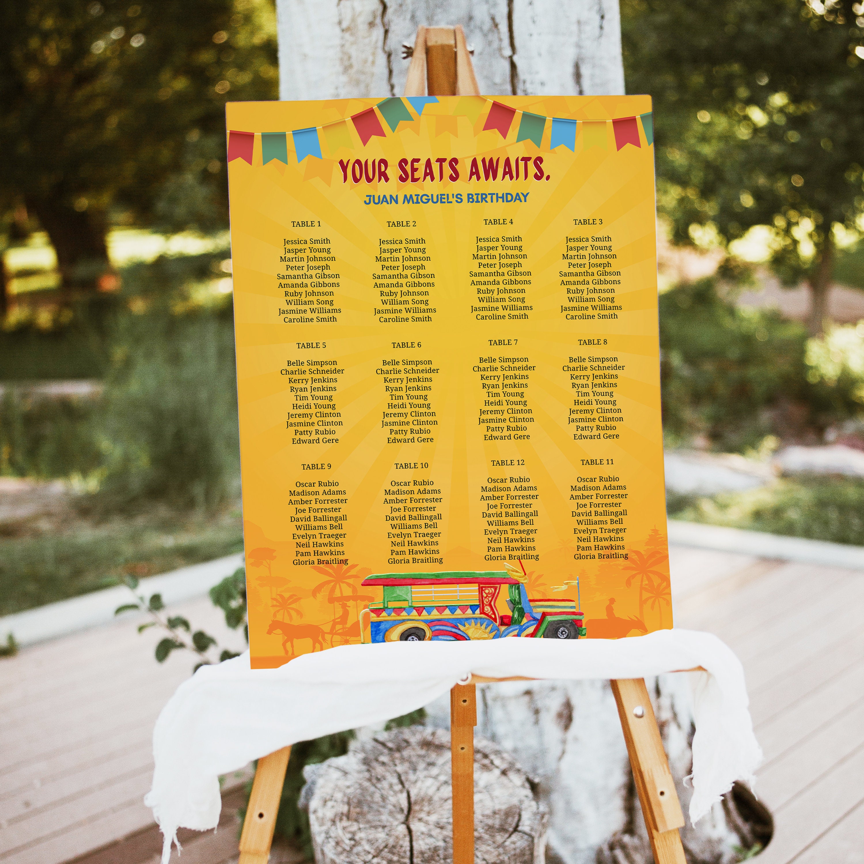 Filipino Party Seating Sign Filipino Fiesta Seating Chart - Etsy