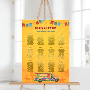 Filipino Party Seating Sign, Filipino Fiesta Seating Chart, Filipino ...