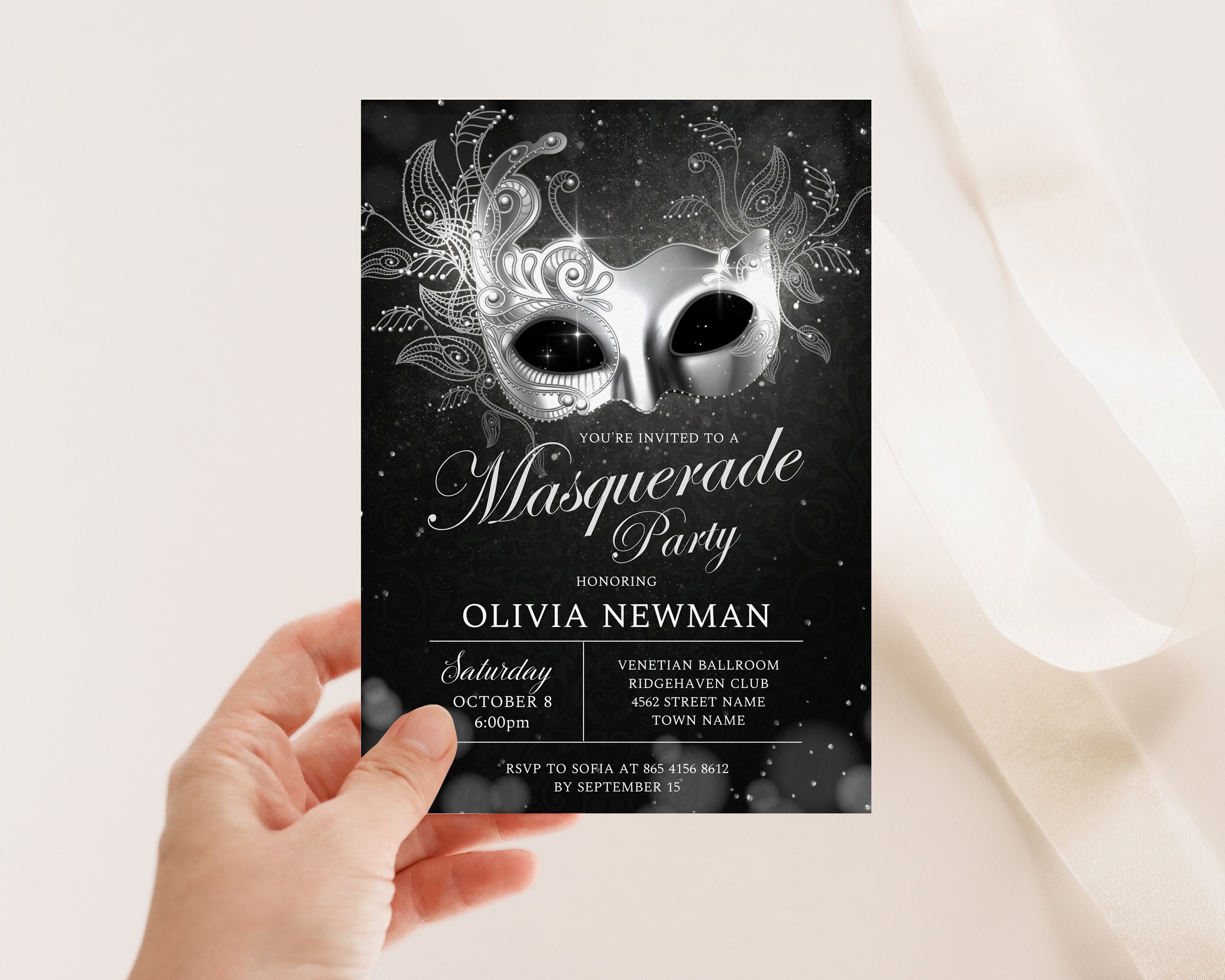 Venetian Masquerade Ball Invitations