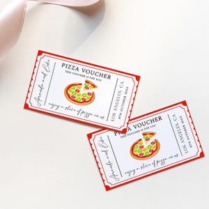 Editable Pizza Slice Ticket Template, Minimalist Meal Voucher, Kids ...