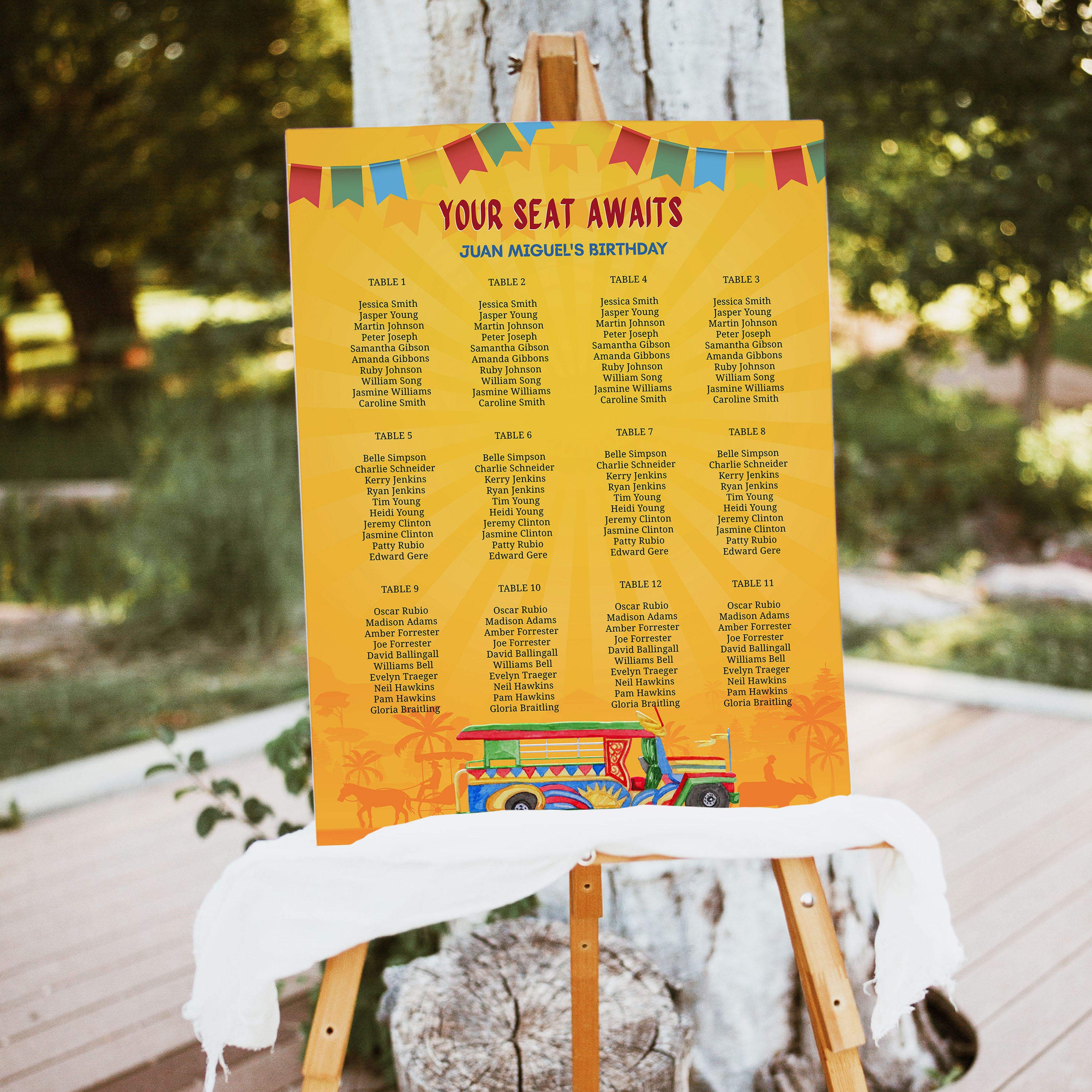 Filipino Party Seating Sign, Filipino Fiesta Seating Chart, Filipino ...