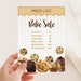 Bake Sale Price List Editable, Instant Download Bake Sale Sign, DIY ...