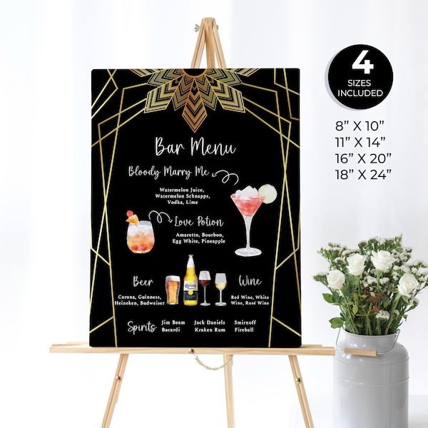 1920s Drinks Sign - Etsy