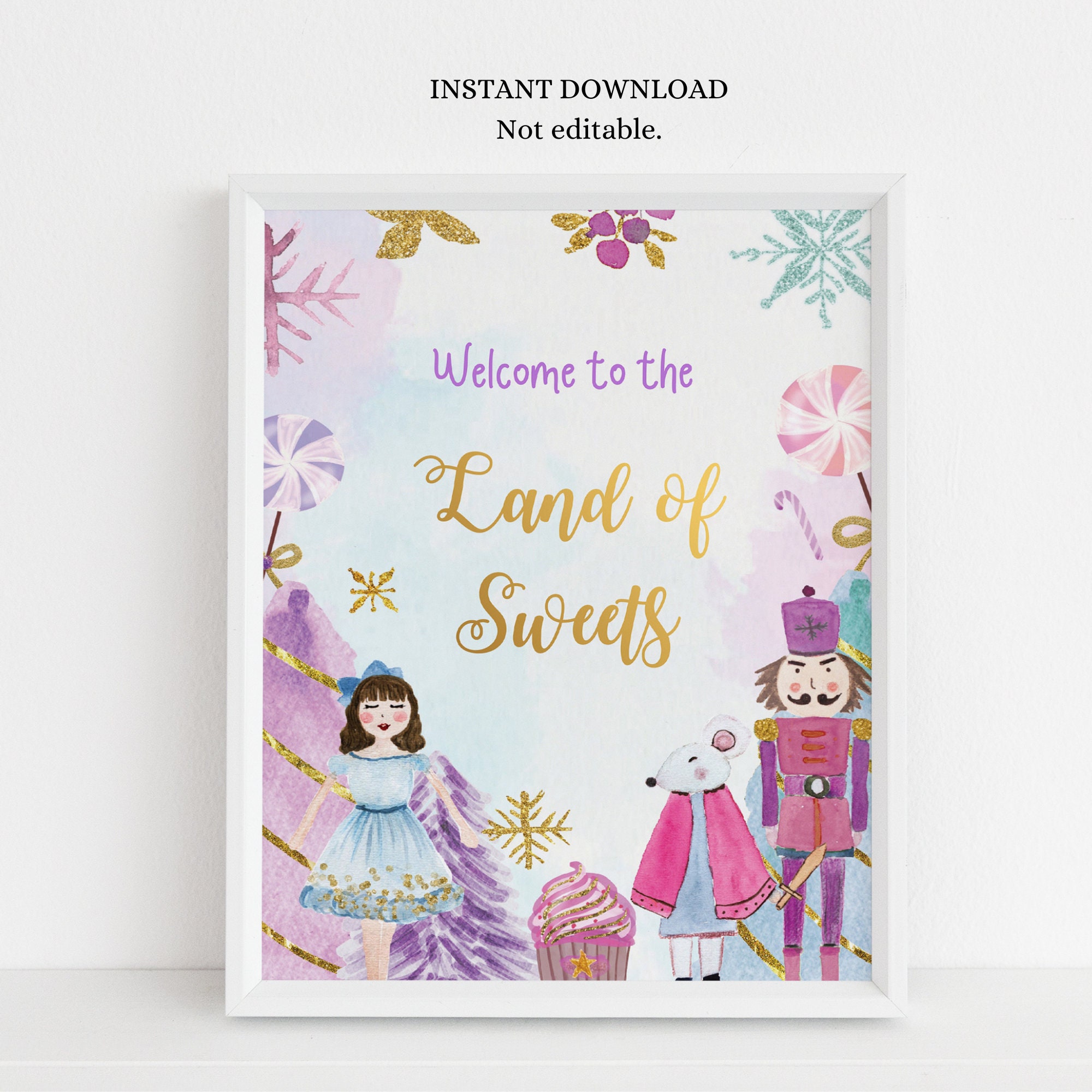 Nutcracker Welcome to the Land of the Sweets Sign Winter Pink - Etsy