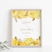 Yellow and Gold Floral Welcome Sign, Birthday Welcome Poster, Surprise ...