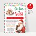 EDITABLE Cookies With Santa Flyer, Printable Santa Cookies Invitation ...