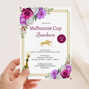 Melbourne Cup Luncheon Invitation, Derby Day, Luncheon Flyer, Horse ...